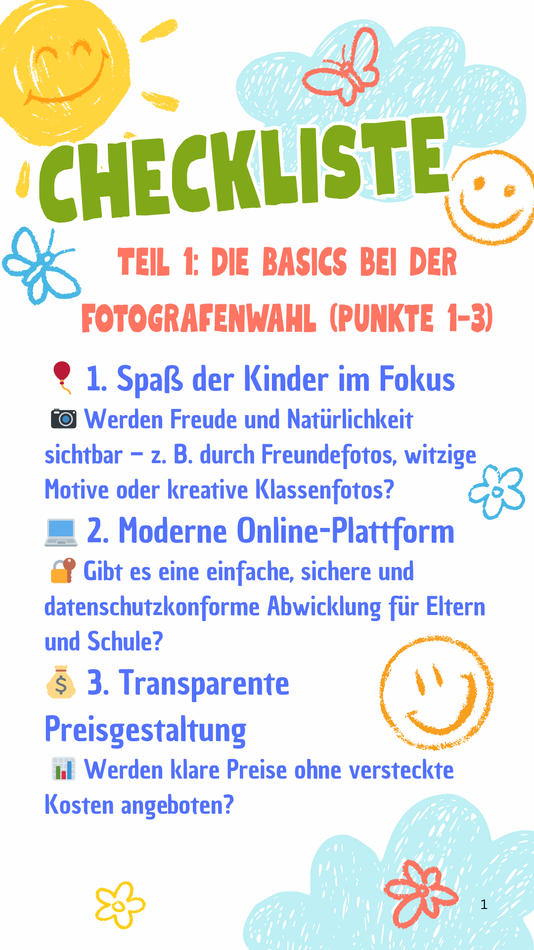 Checkliste für die Suche nach dem richtigen Schulfotografen